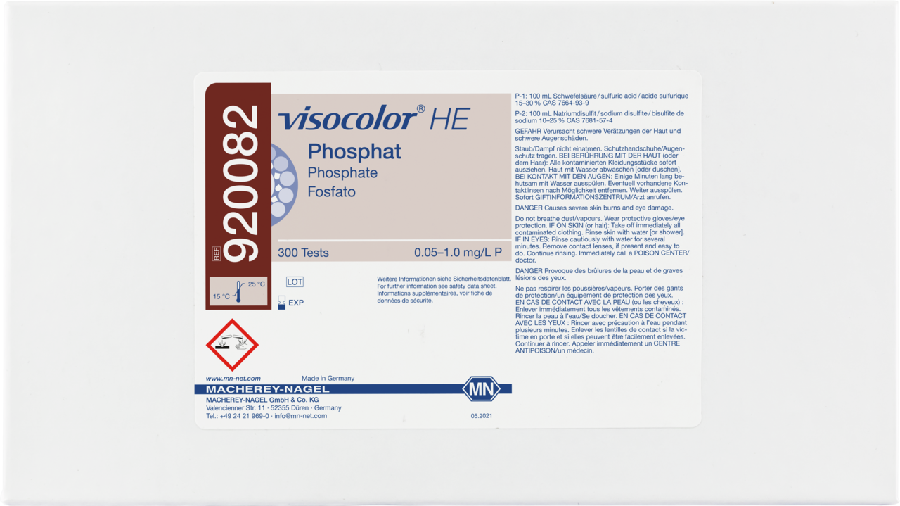 Colorimetric test kit VISOCOLOR HE Phosphate, for low concentrations ...