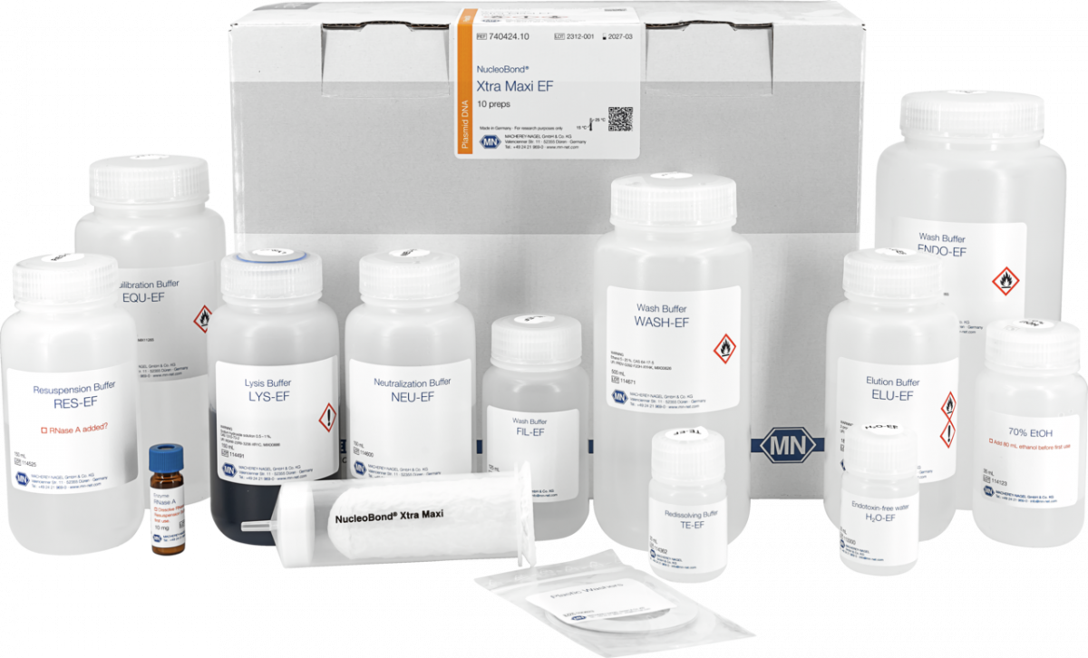 NucleoBond Xtra Maxi EF, Maxi Kit für Endotoxinfreie Plasmid DNA, MN ...