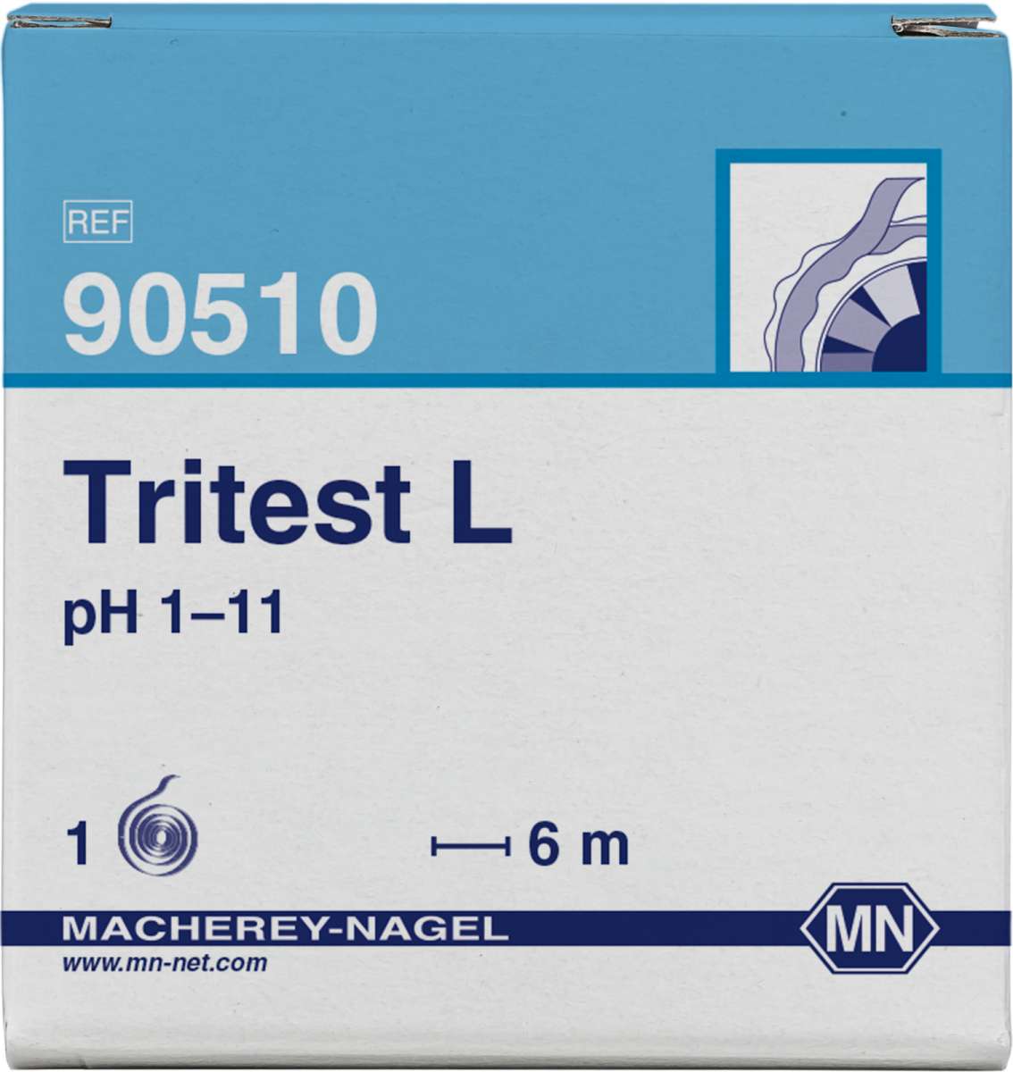 pH test paper Tritest L pH 1-11, three indicator zones, hydrophobic ...
