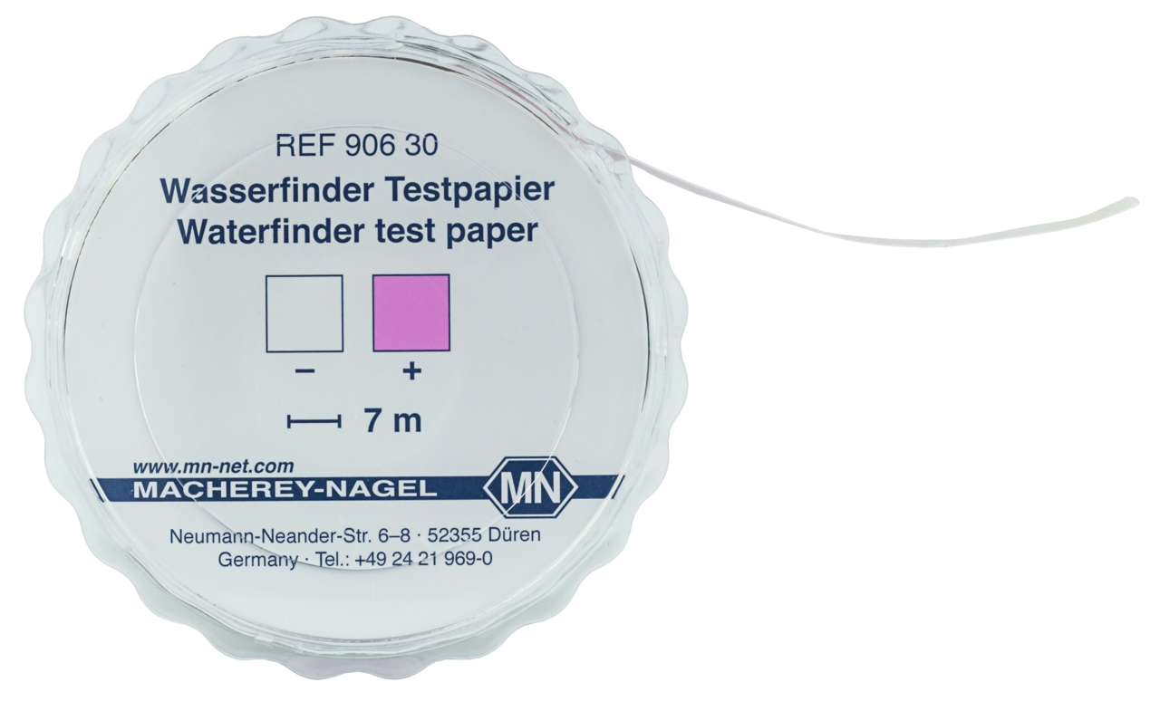 Qualitative Water finder test paper for traces of water | MACHEREY-NAGEL