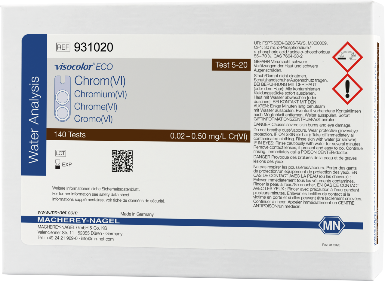 Colorimetric test kit VISOCOLOR ECO Chromium (VI) MACHEREY-NAGEL, MN ...
