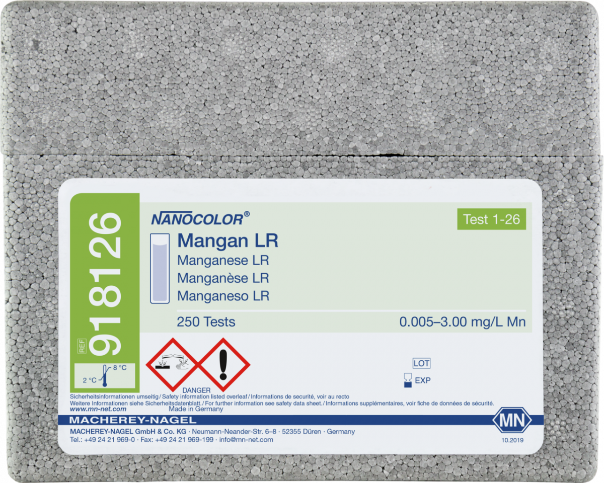 Standard test NANOCOLOR Manganese LR, MACHEREY-NAGEL, MN | MACHEREY-NAGEL