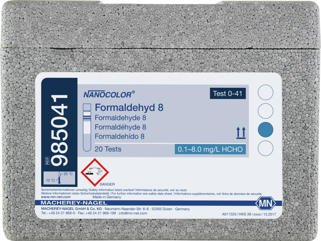 Tube test NANOCOLOR Formaldehyde 8, MACHEREY-NAGEL, MN | MACHEREY-NAGEL