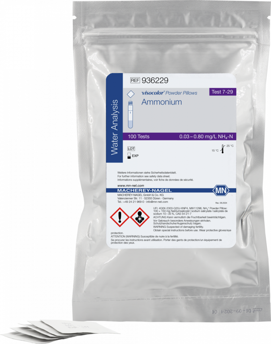 Photometric test VISOCOLOR Powder Pillows Ammonium | MACHEREY-NAGEL