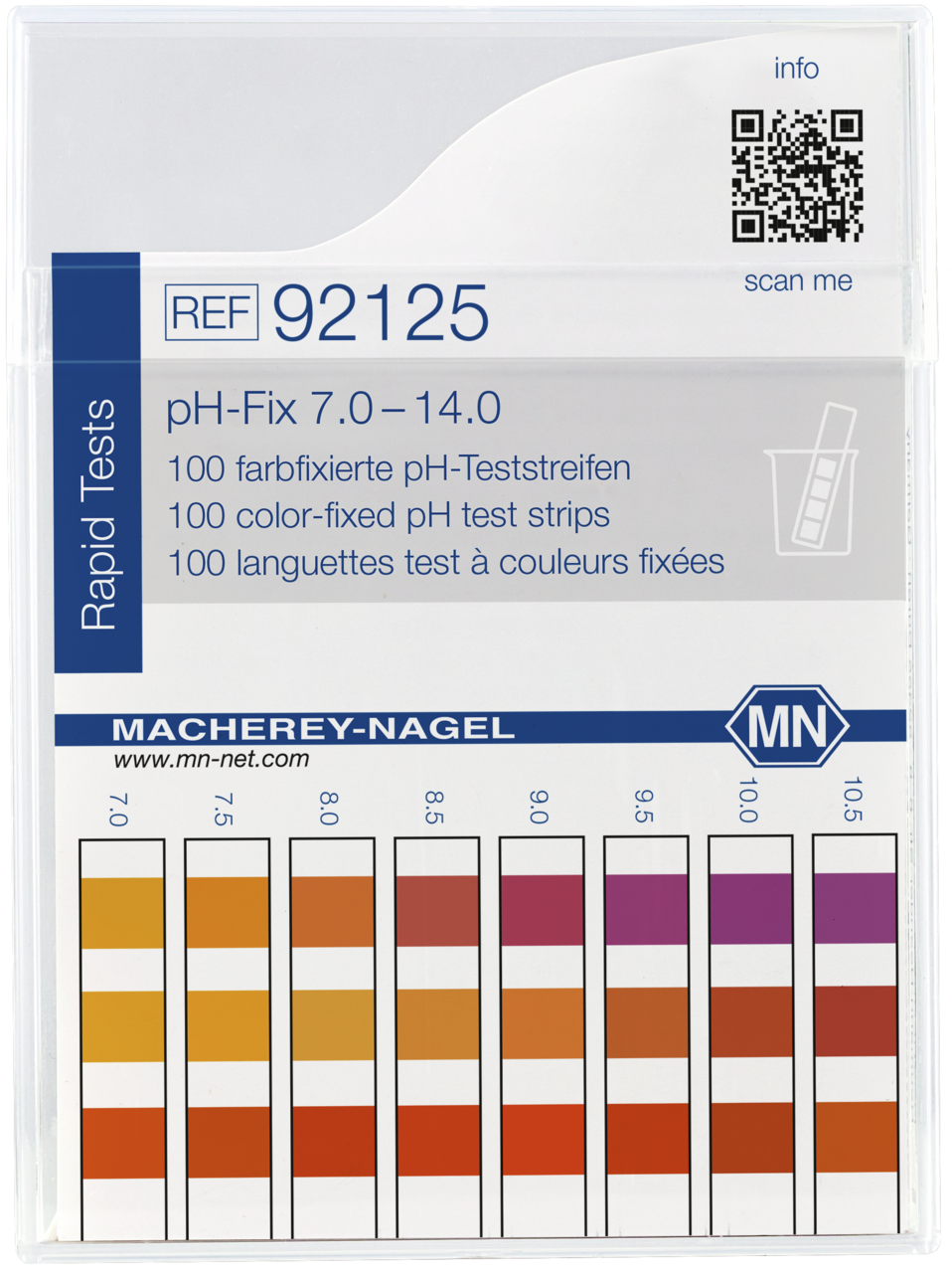 pH test strips, pH-Fix 7.0-14.0, fixed indicator, MN | MACHEREY-NAGEL