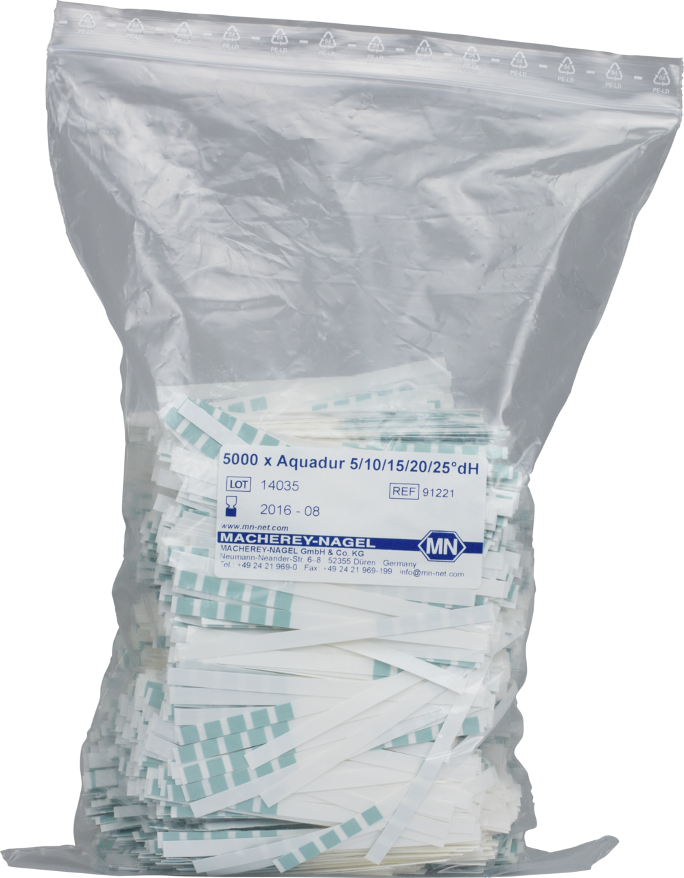 AQUADUR 5–25, for water hardness, 5000 strips, MN | MACHEREY-NAGEL