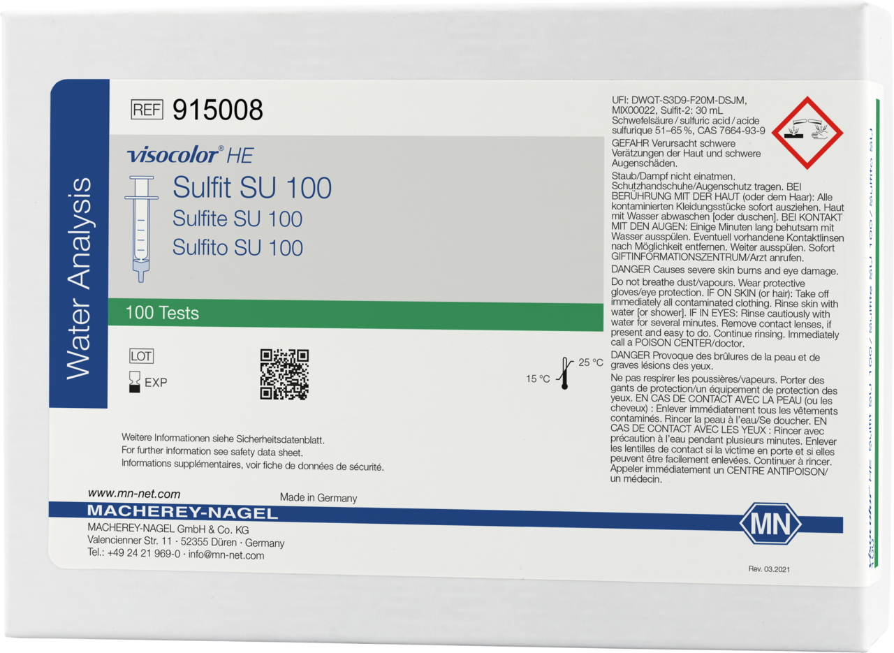 Titrimetric test kit VISOCOLOR HE Sulfite SU 100 MACHEREY-NAGEL, MN ...