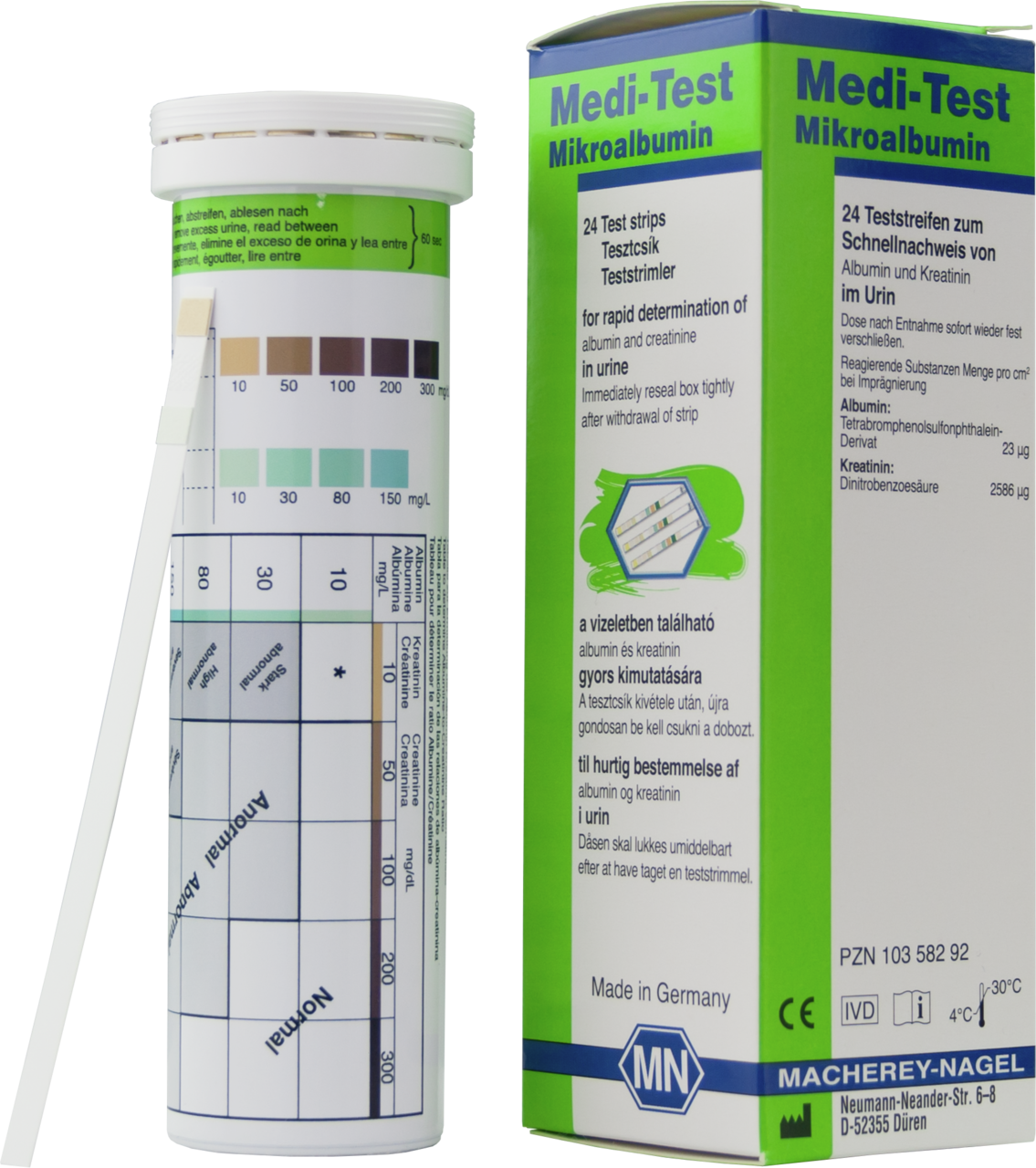 Urine test strips, Medi-Test Mikroalbumin, MACHEREY-NAGEL, MN ...