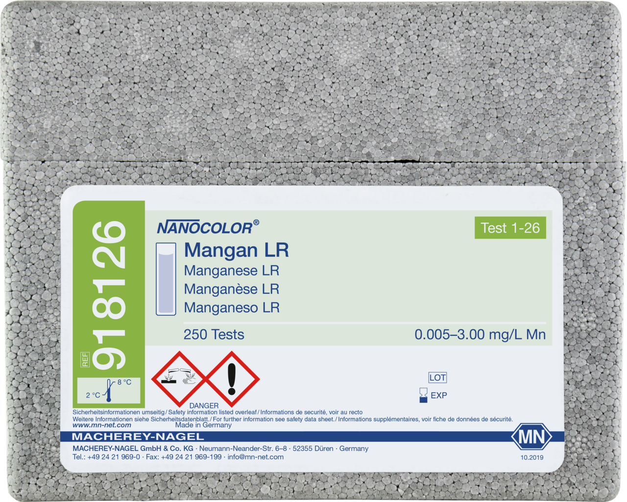 Tests en cuves rectangulaires NANOCOLOR Manganèse LR, MACHEREY-NAGEL ...