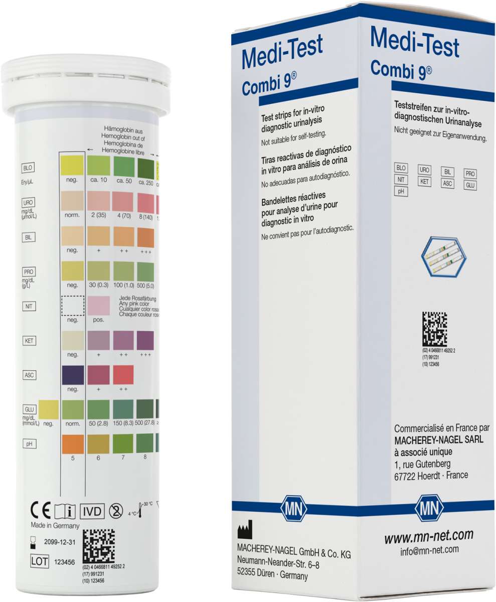 Urine test strips, Medi-Test Combi 9, MACHEREY-NAGEL, MN | MACHEREY-NAGEL