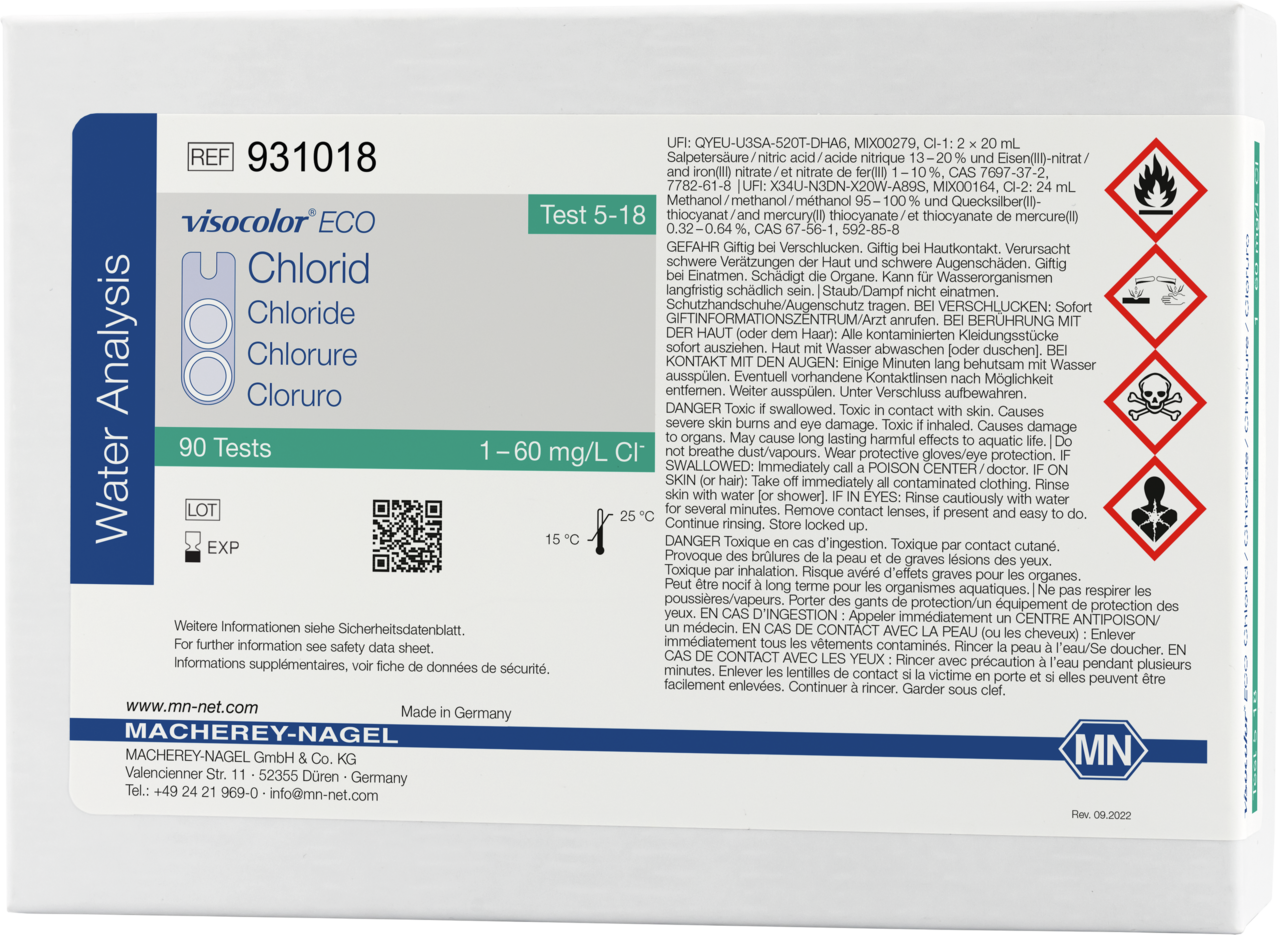 Colorimetric test kit VISOCOLOR ECO Chloride MACHEREY-NAGEL, MN ...