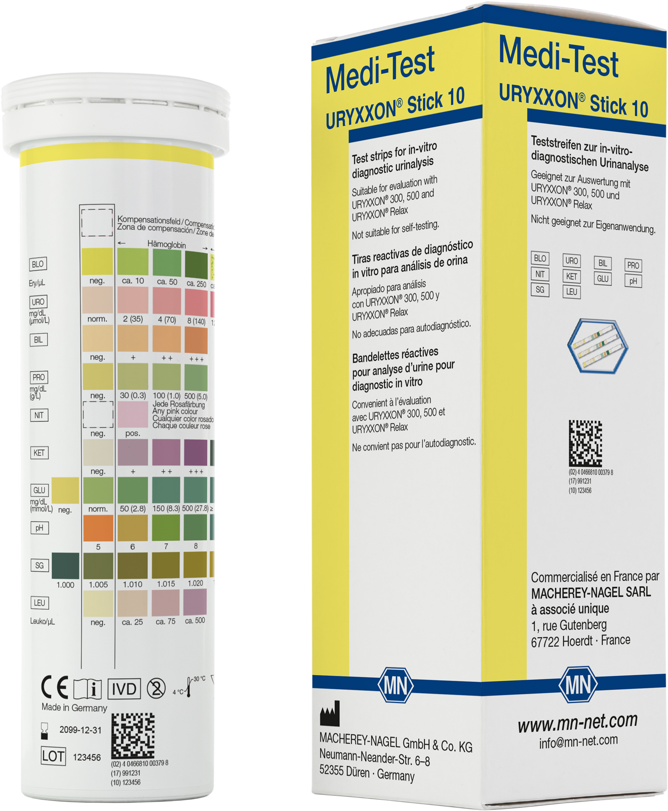 Urine test strips, Medi-Test URYXXON Stick 10, MACHEREY-NAGEL, MN ...
