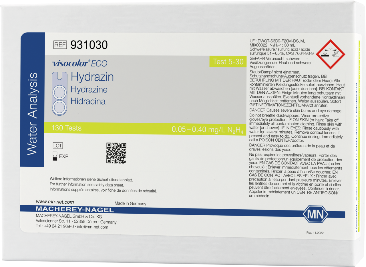 Colorimetric test kit VISOCOLOR ECO Hydrazine MACHEREY-NAGEL, MN ...