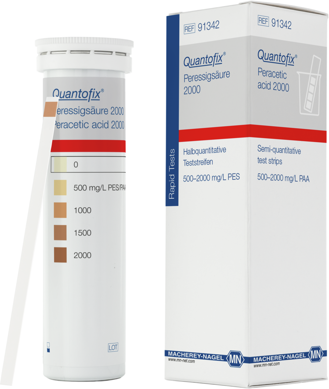Semi-quantitative test strips QUANTOFIX Peracetic acid 2000, MN ...