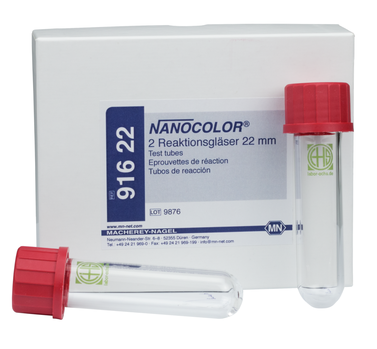 Empty reaction tubes, OD 22 mm, MACHEREY-NAGEL, MN | MACHEREY-NAGEL