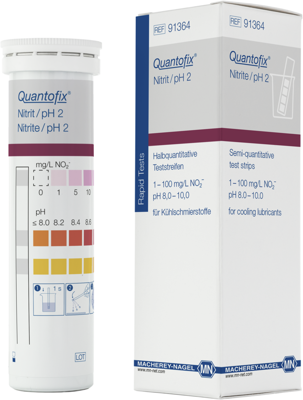 Semi-quantitative test strips QUANTOFIX Nitrite / pH 2, MACHEREY-NAGEL ...
